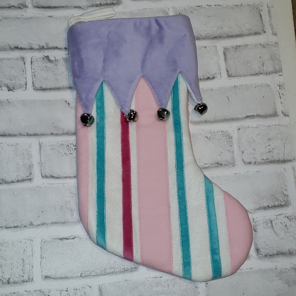 Holiday | Pastel Girls Christmas Stocking With Jingle Bells | Poshmark
